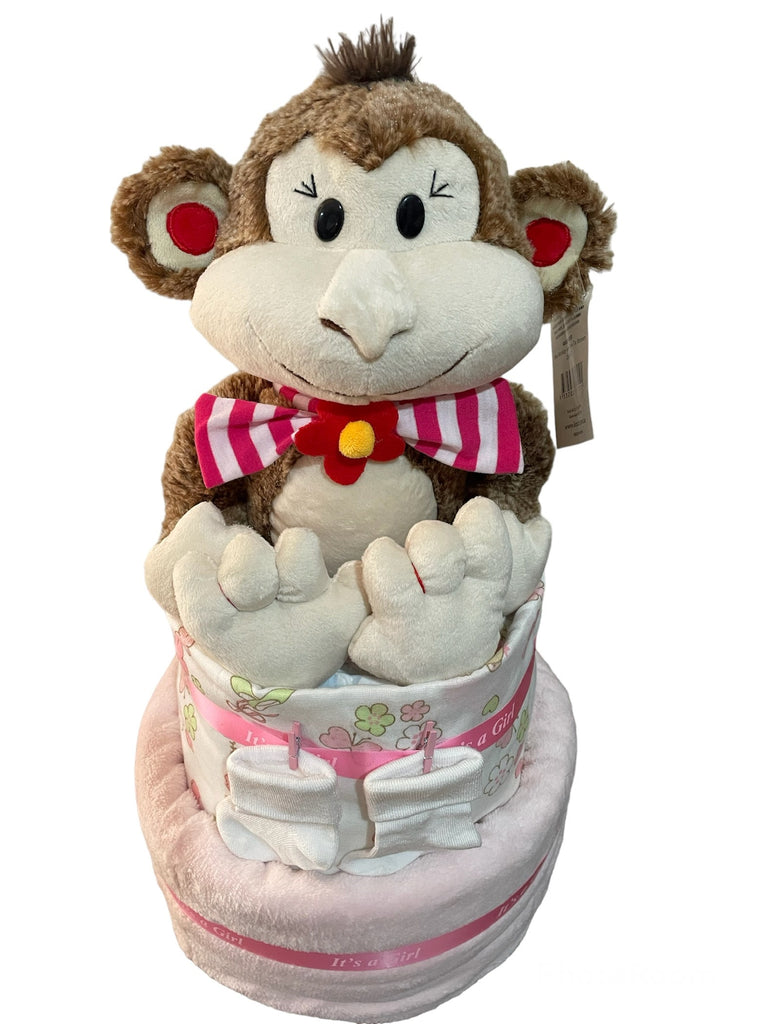 Max the monkey two tier – Baby Cakes Nappy Designs