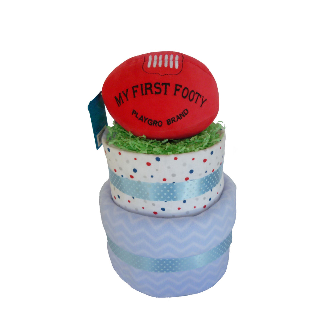 Football Nappy Cake – Baby Cakes Nappy Designs